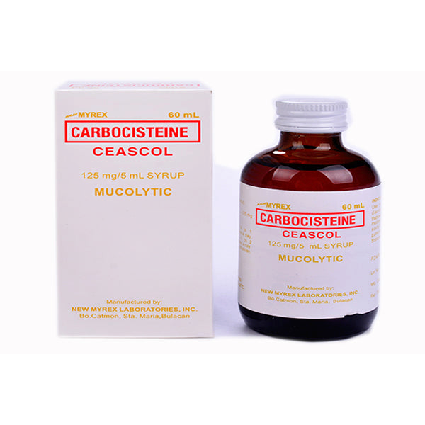 Buy Ceascol carbocisteine 125mg / 5ml syrup 60ml online with MedsGo ...